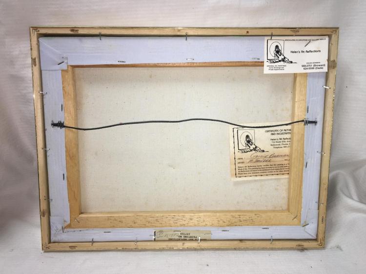 M. Sandor, Signed & Letter of Authenticity Original Oil City Scape ...